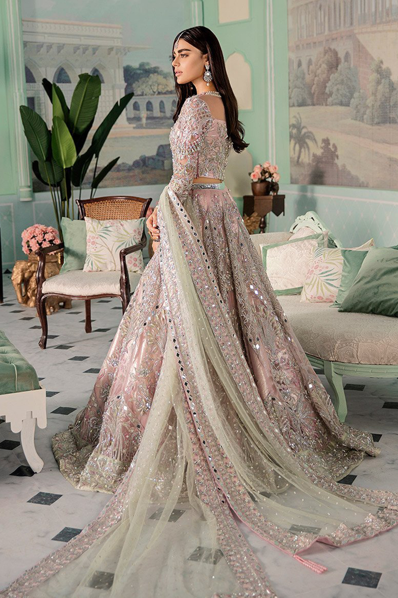 Enchanted Pink 3-Piece Net Unstitched Set – Olive Atelier