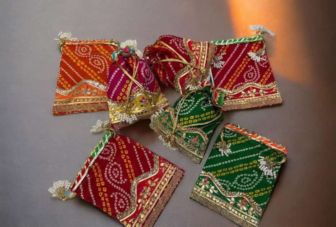 Vibrant Chammak Challo Embroidered Potlis – Olive Atelier