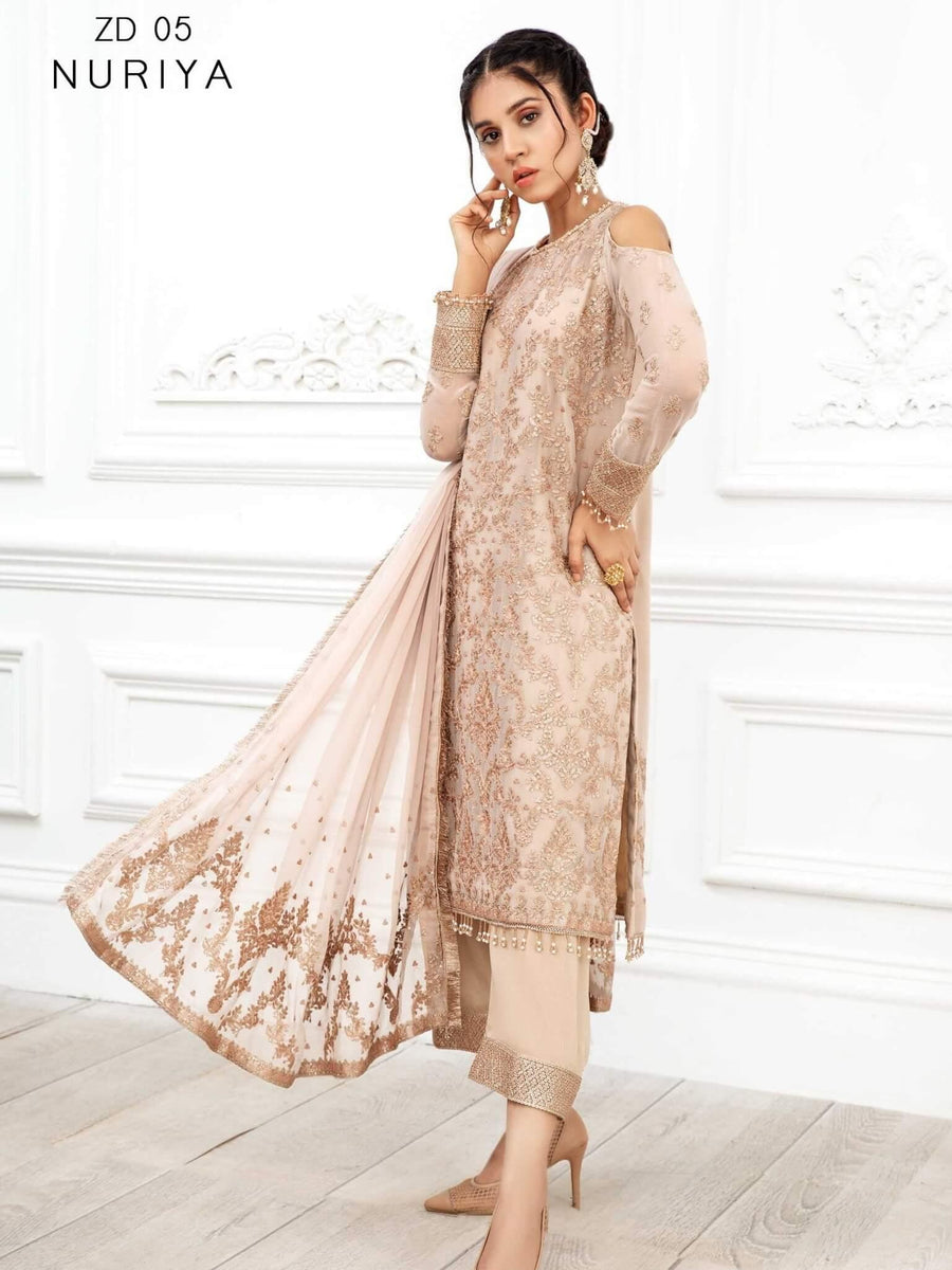 Nuriya Sequin Splendor: Chiffon 3pc – Olive Atelier