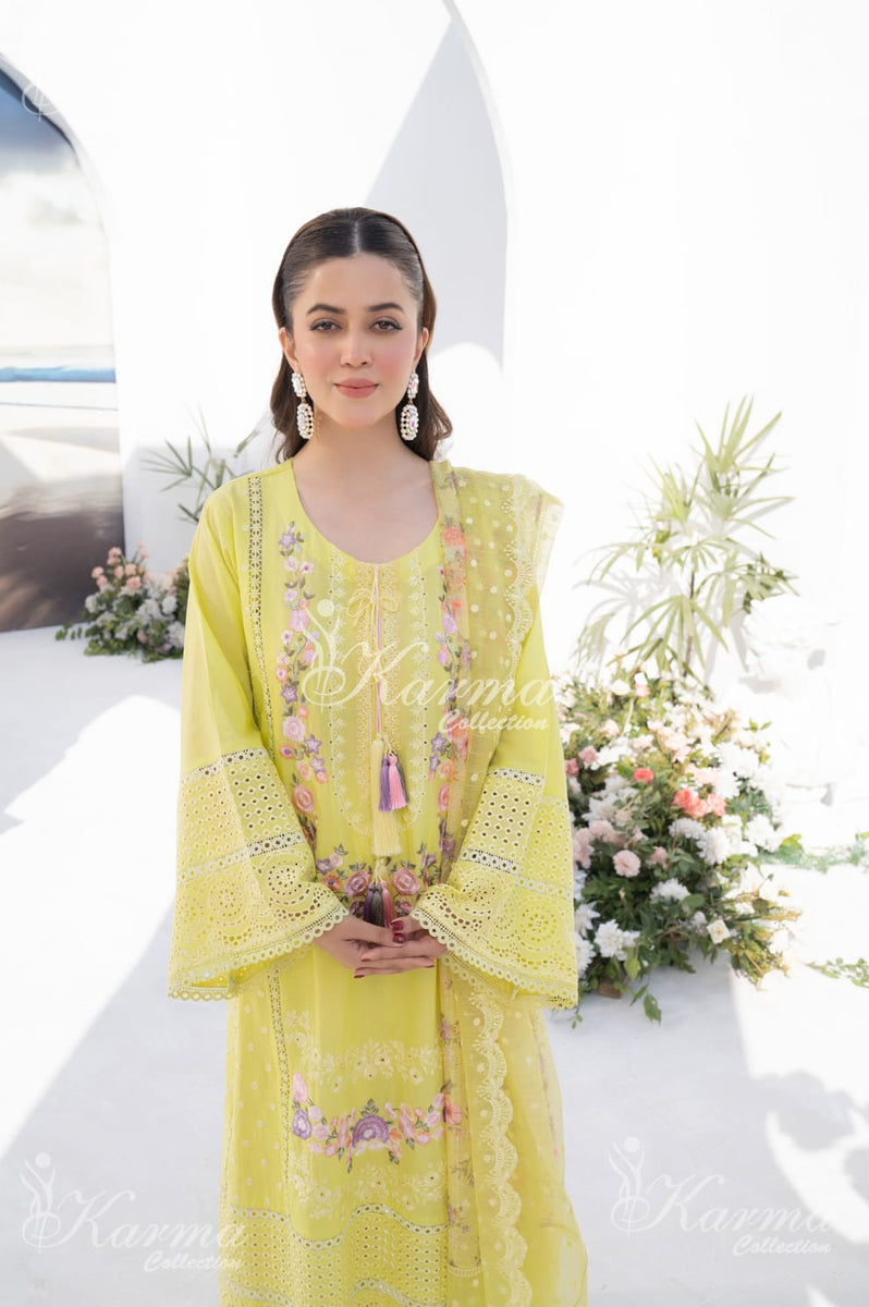 Karma - Golden Glow Embroidered Ensemble – Olive Atelier