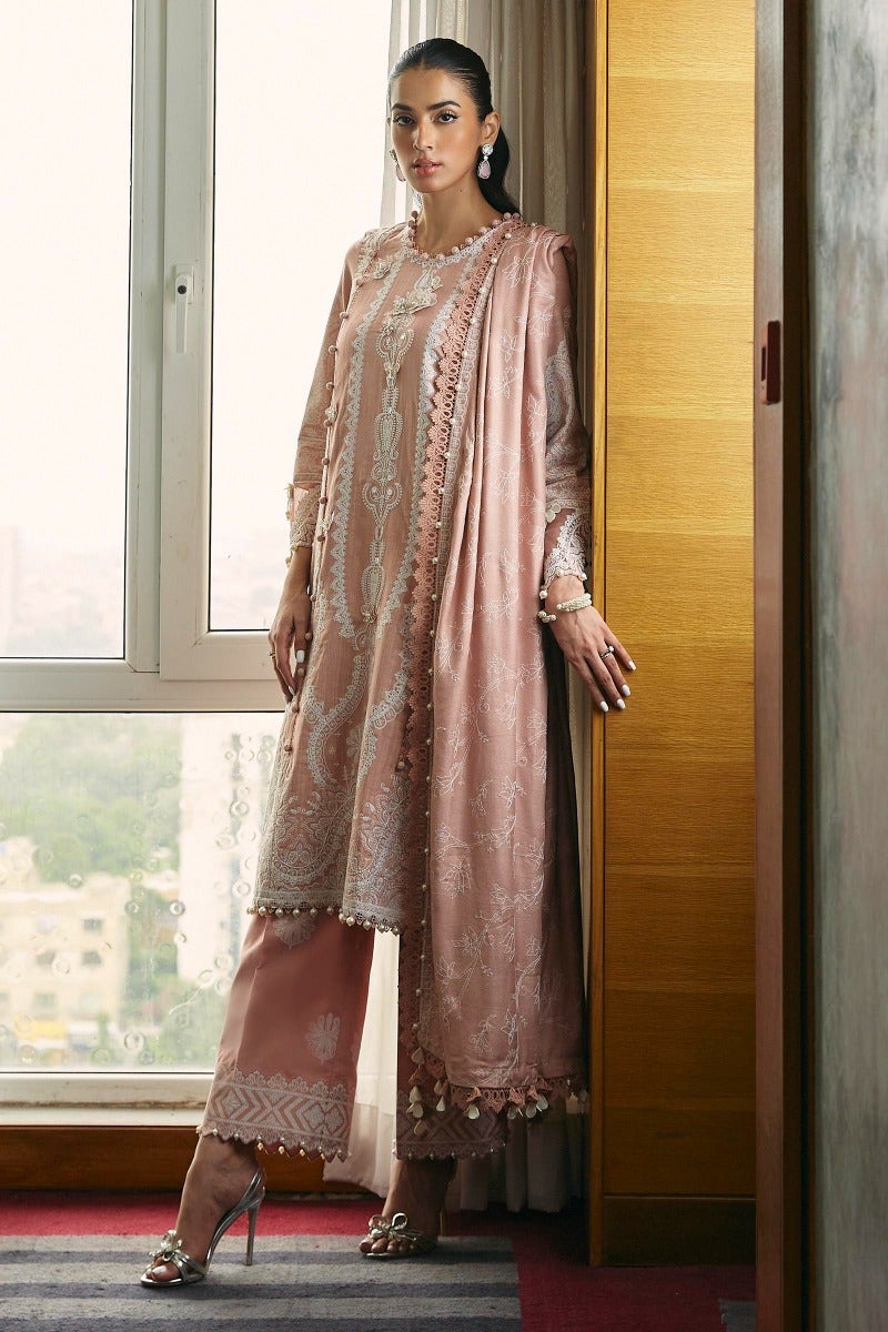 Frosty Bloom Embroidered, Winter collection unstitched with pashmina s ...